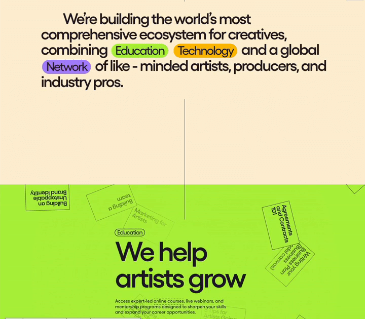 24/7 Artists | codefolio | Webコーディングの参考になるパーツ集・ギャラリーサイト